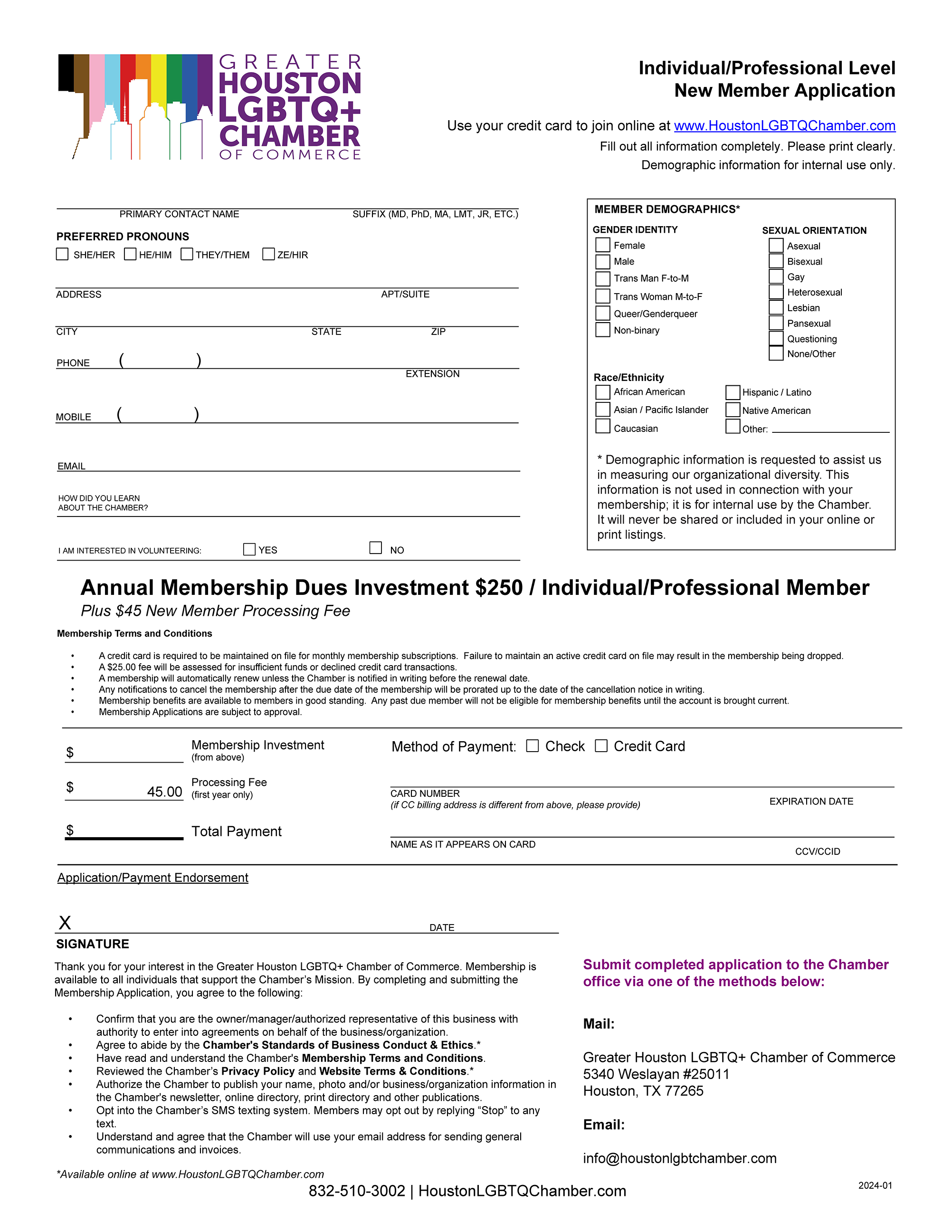 Individual Membership - Greater Houston LGBTQ+ Chamber of Commerce